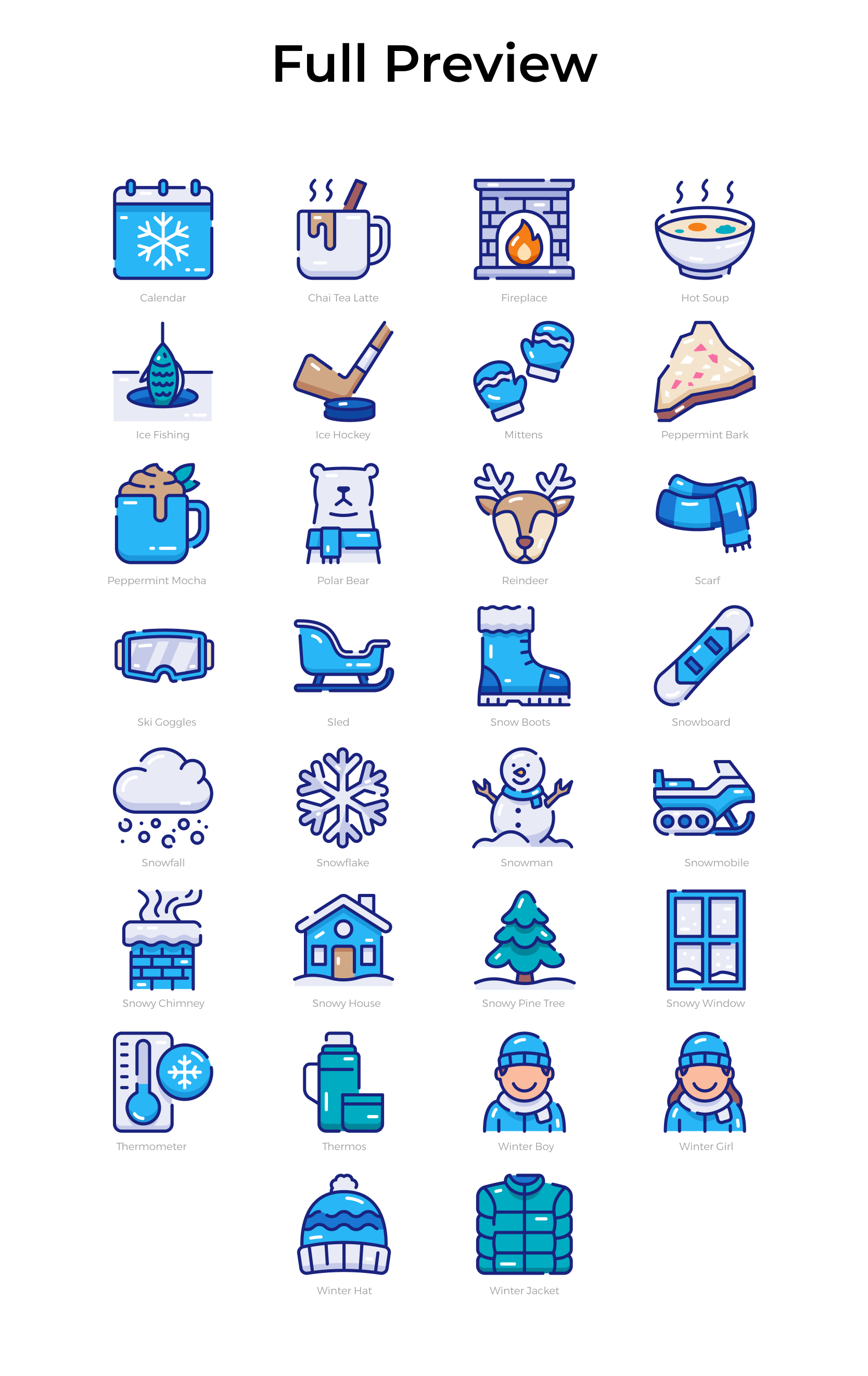 Winter Element Icon Pack