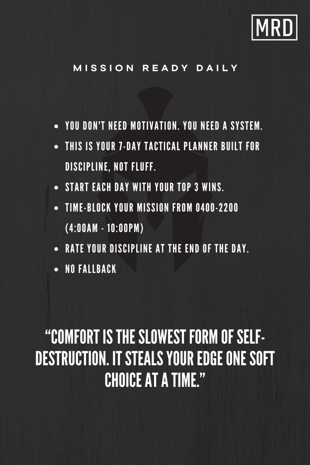 Mission Ready Daily – 7-Day Tactical Planner (Digital + Printable)