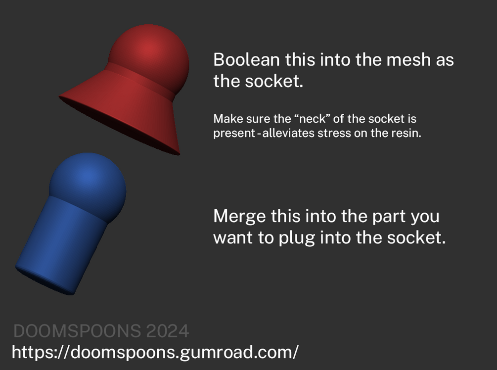 3D Printable Ball and Socket ZTool and Model