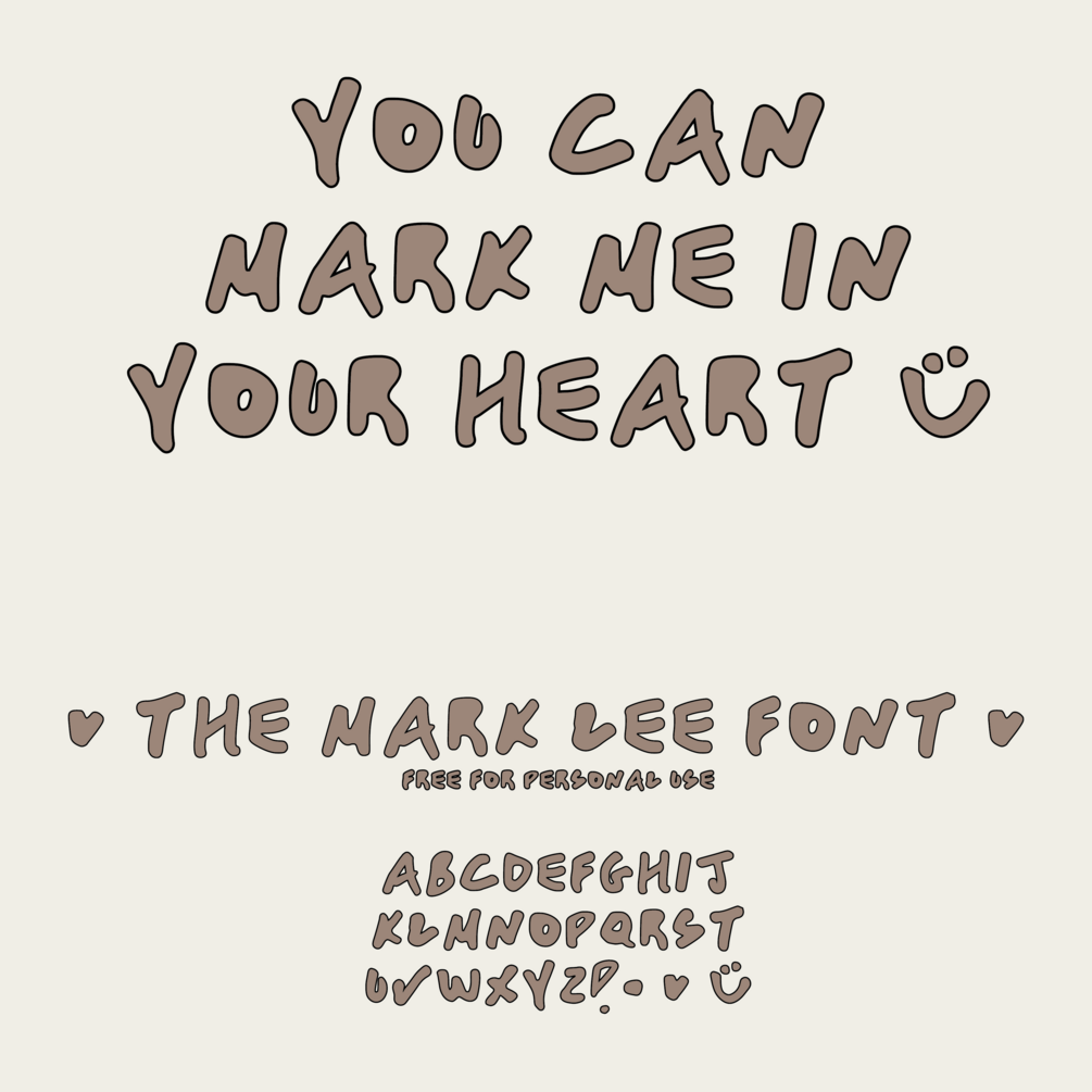 Mark Lee Handwriting Font