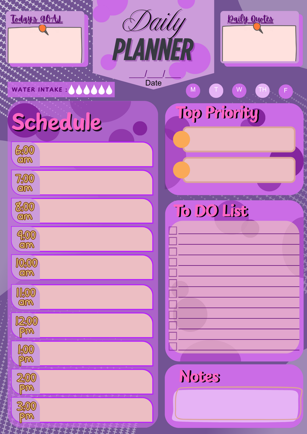 Daily Planner-Purple V2
