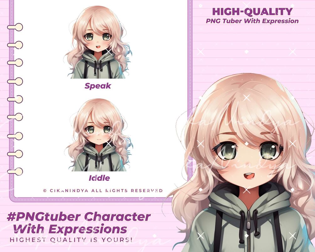 PNG Tuber, Pngtuber Model, Pngtuber Premade, Pngtuber Commission ...