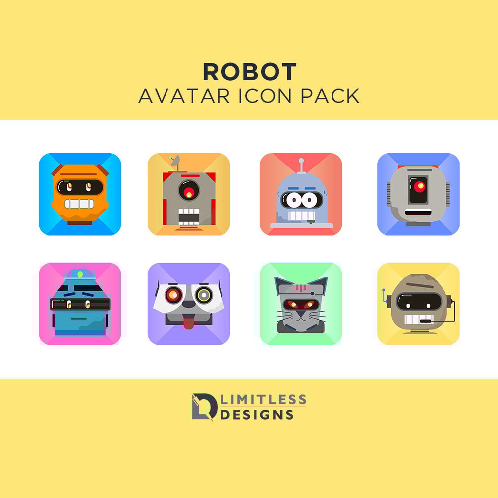FREE Robot Avatar Illustrations