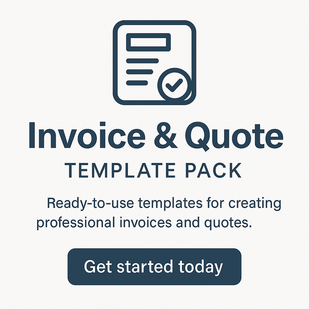 Invoice & Quote Template Pack for Tradesmen