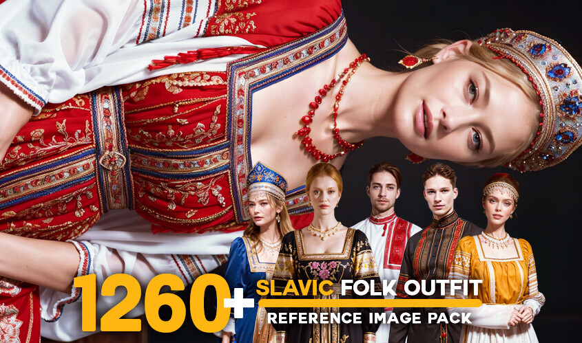 Slavic Like Folk Outfit Reference Pack