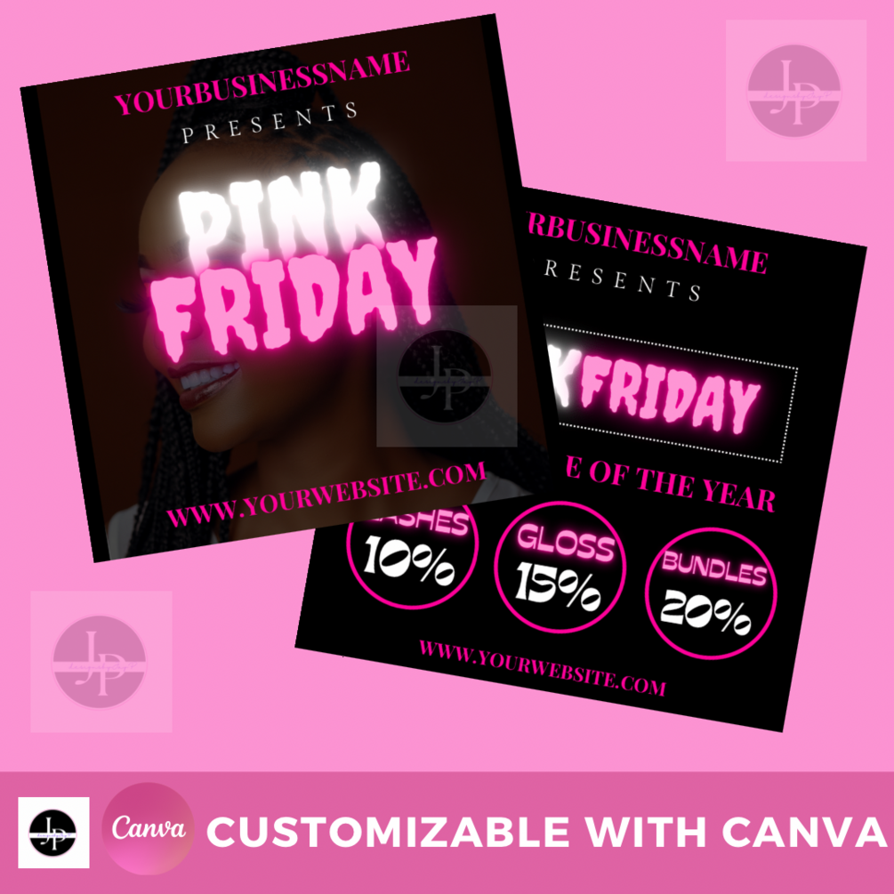 DIY BLACK FRIDAY Flyer, pink, flyer, Social Media Flyer, Pink Friday ...