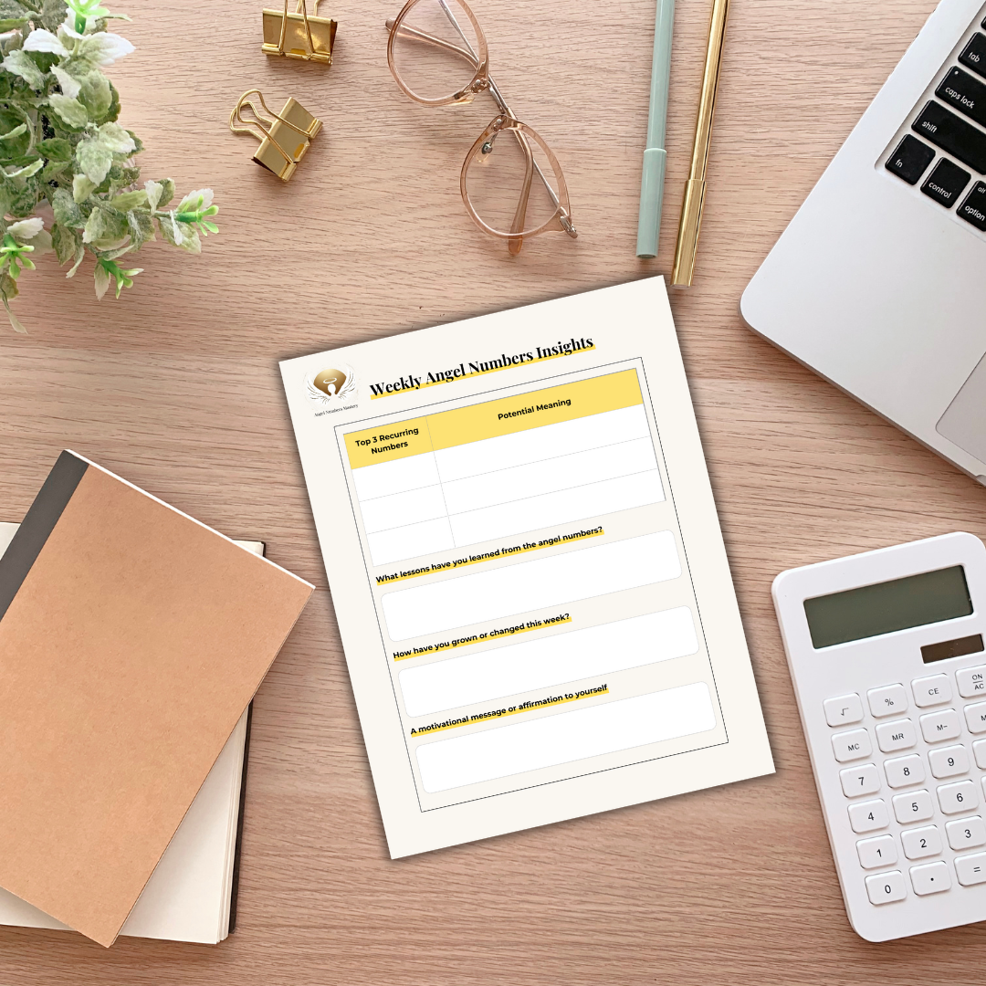 Daily Angel Numbers Journal [Printable PDF]