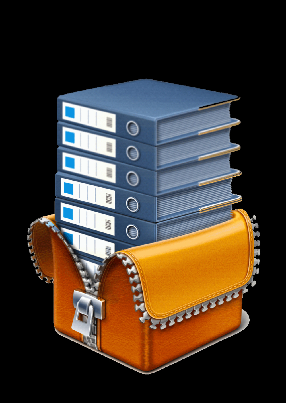Animated Zipper Bag Icon – Digital Organizer GIF