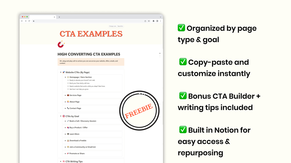 50+ High Converting CTAs--FREEBIE