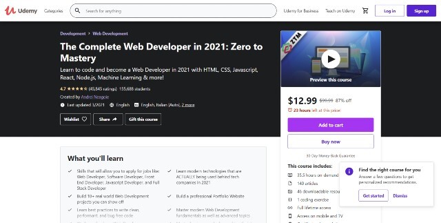 The Complete Web Developer in 2022: Zero to Mastery