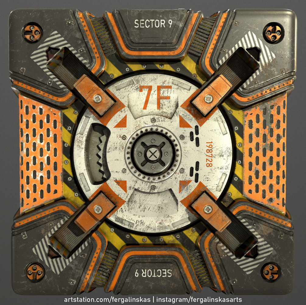 Scifi Door Material - Substance Designer