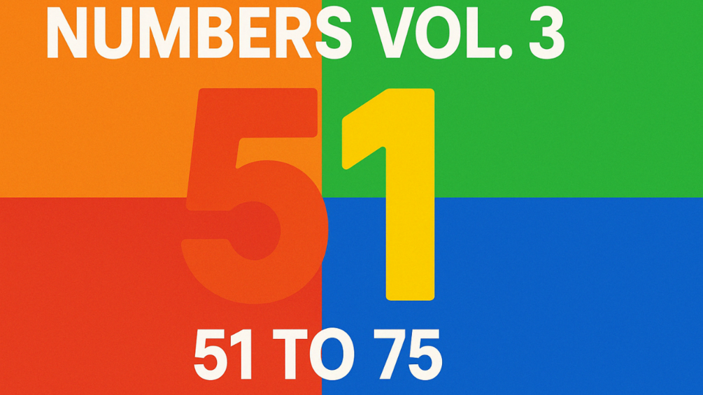 Numbers Colouring Book Vol.3 | 51 to 75 | Printable Activity Book ...