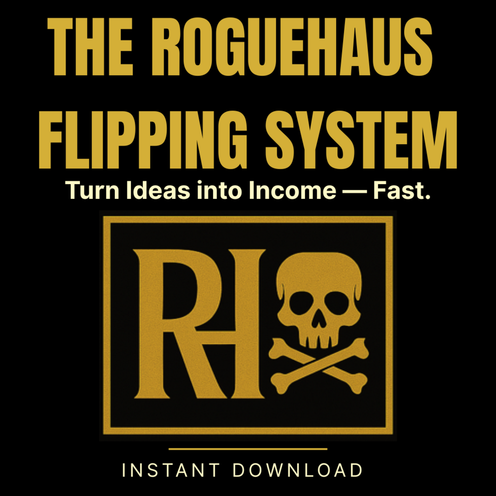 Turn ideas into Income — Fast. The RogueHaus Flipping System