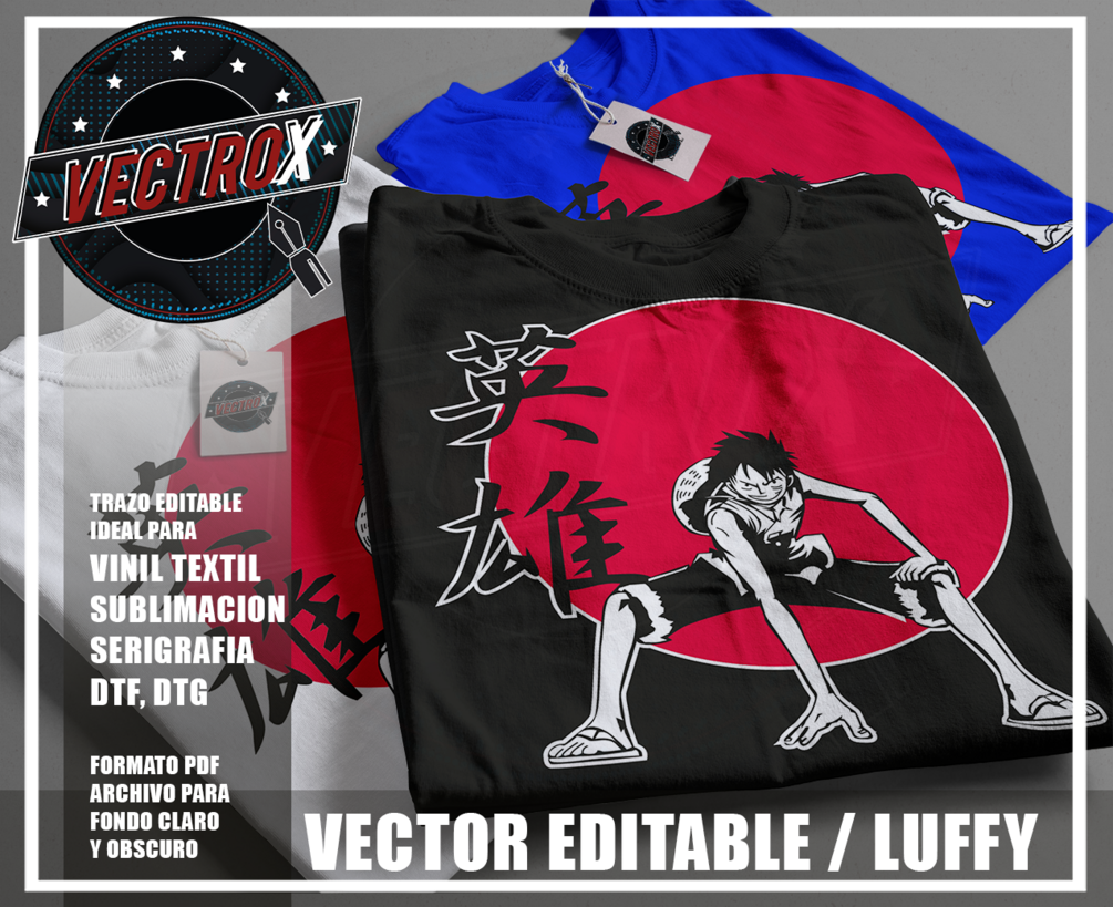 Vector Editable - Luffy