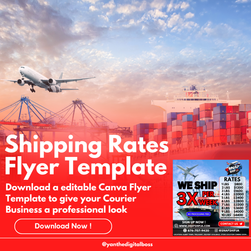 Done-for-You Shipping Rates Flyer Template