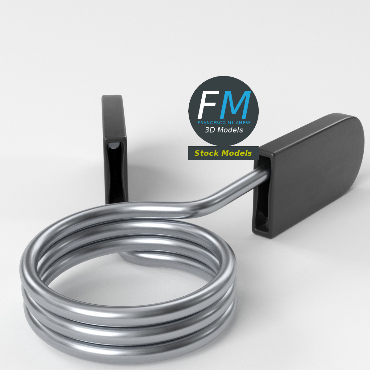 3D MODEL - Spring collar clip