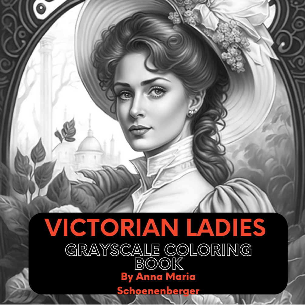 Victorian Ladies: Grayscale Coloring Book