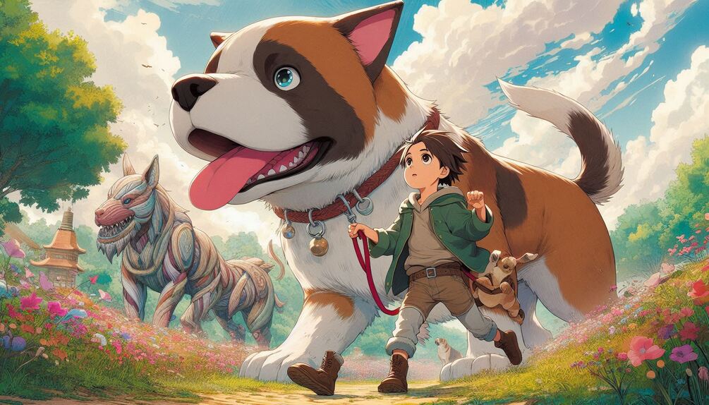 500 AI Art Prompts - Boy Dog Anime (FREE SAMPLES)