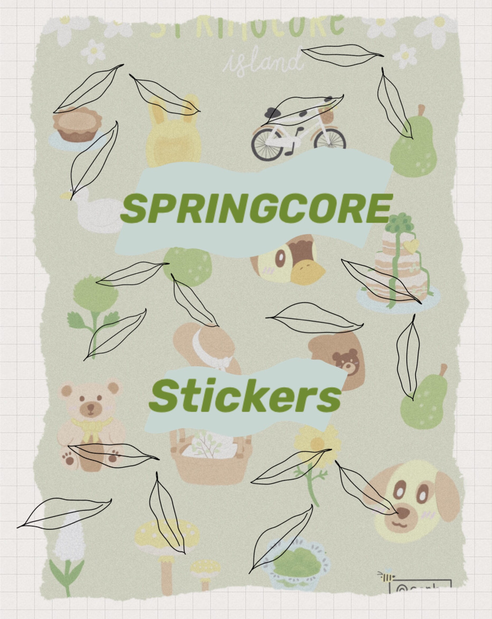 Springcore Island Digital Sticker Sheet