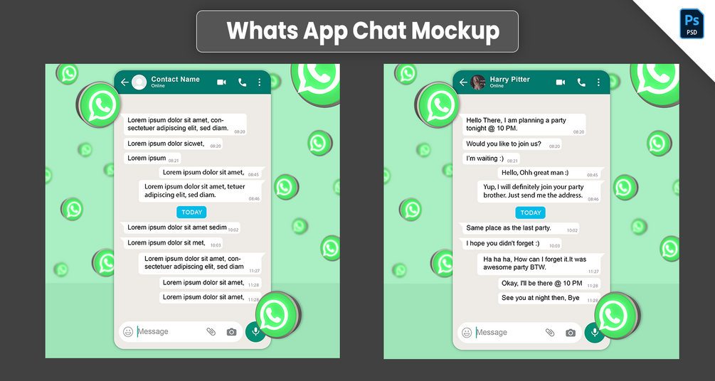 Whats App Chat Mockup