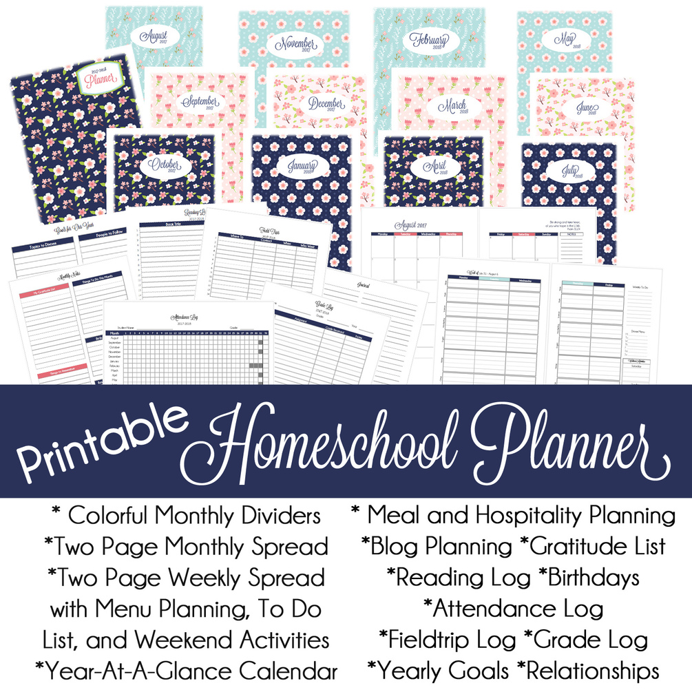 2017-2018 with SUBJECTS White House Academy Homeschool Planner