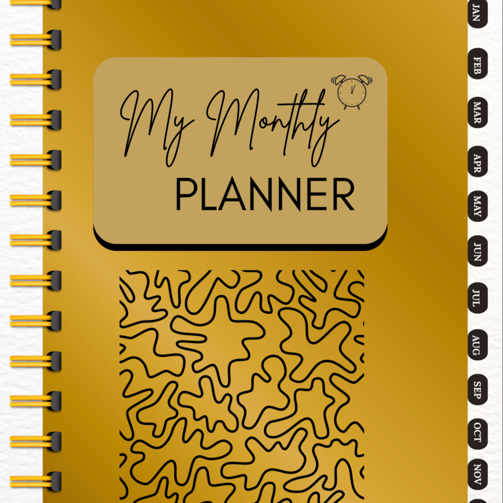Digital Monthly Planner • Fillable PDF with Hyperlinks • Monthly ...