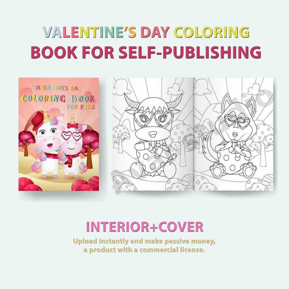 Love Coloring Pages Book for Kids | Kdp Interiors and Cover Book for ...