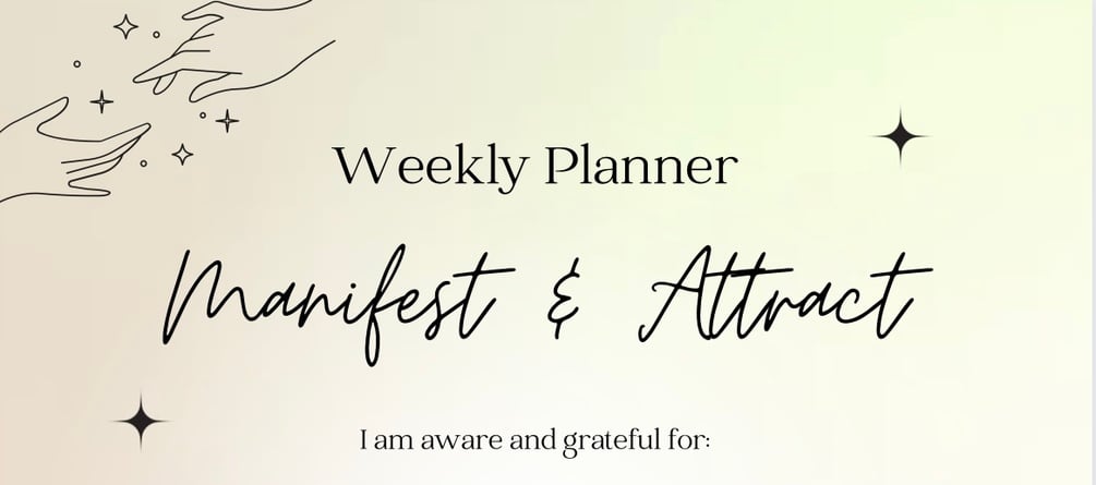 Manifest & Attract Weekly Planner