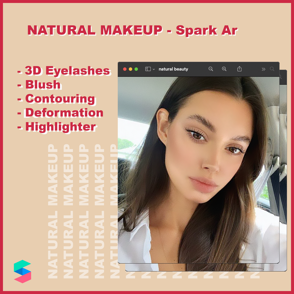 ☀︎ NATURAL MAKEUP ☀︎Spark Ar -3D Eyelashes + Blush + Contouring ...