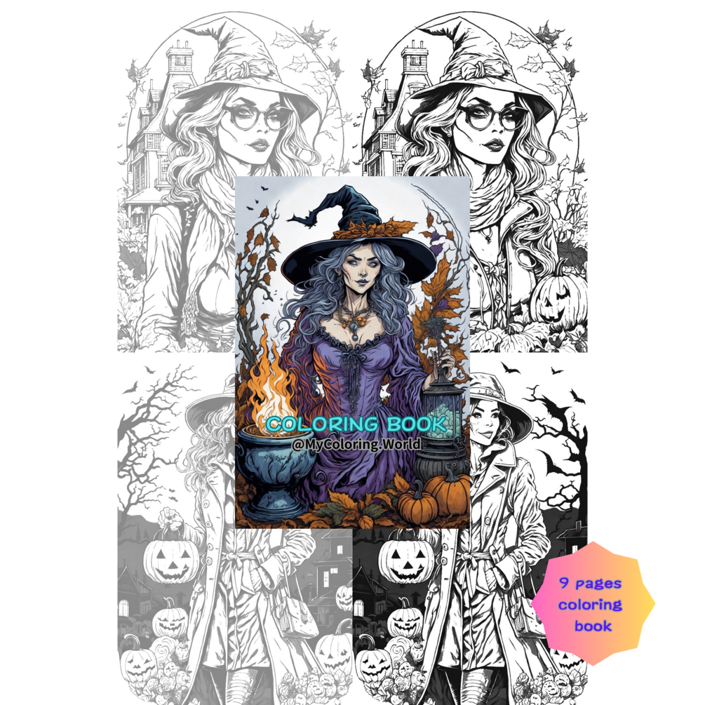 Halloween Witch 002 Coloring book