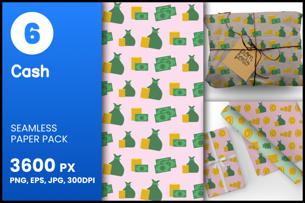 Cash 6 Seamless Patterns