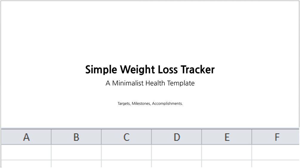 Simple Weight Loss Tracker | A Minimalist Health Template
