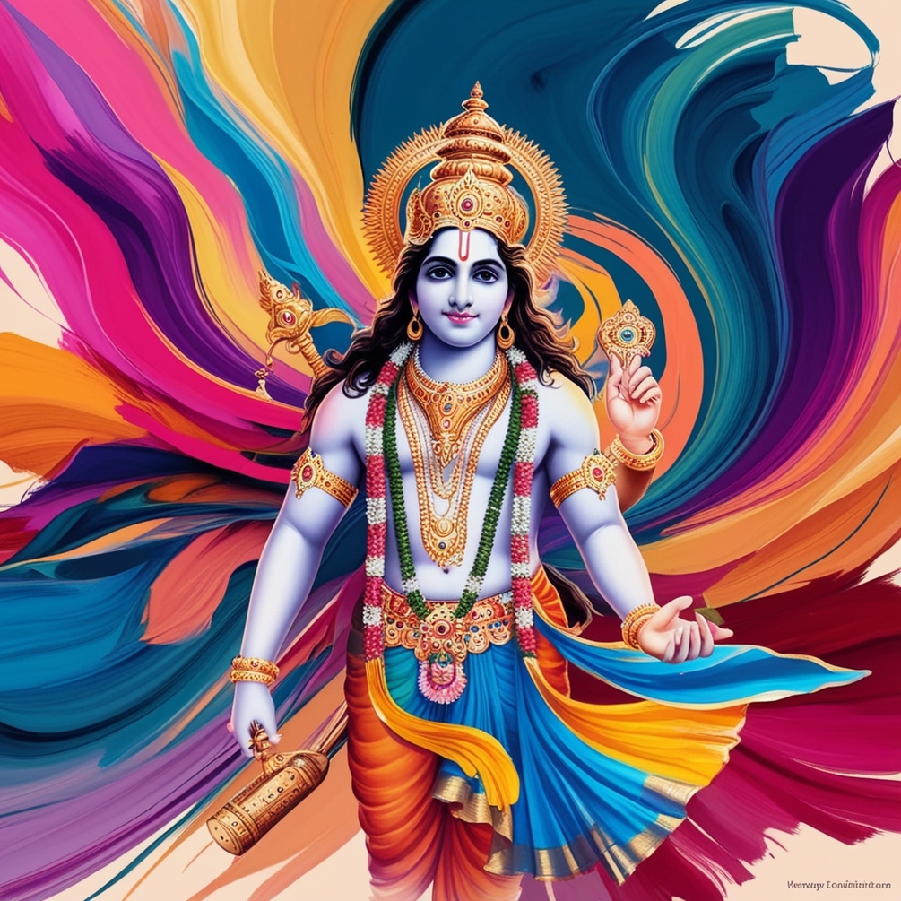 Divine Images: lord Rama Experience the Beauty of God through Abstract 🎨