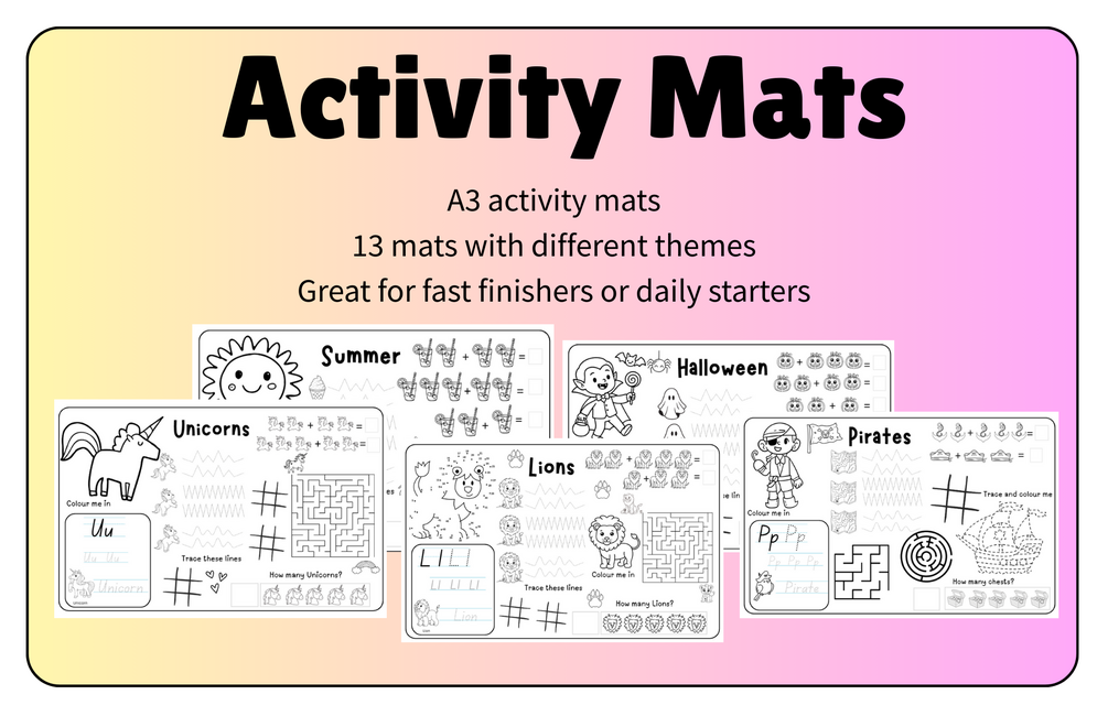 Activity Mats Engaging and Fun, Interactive Learning in the Classroom ...
