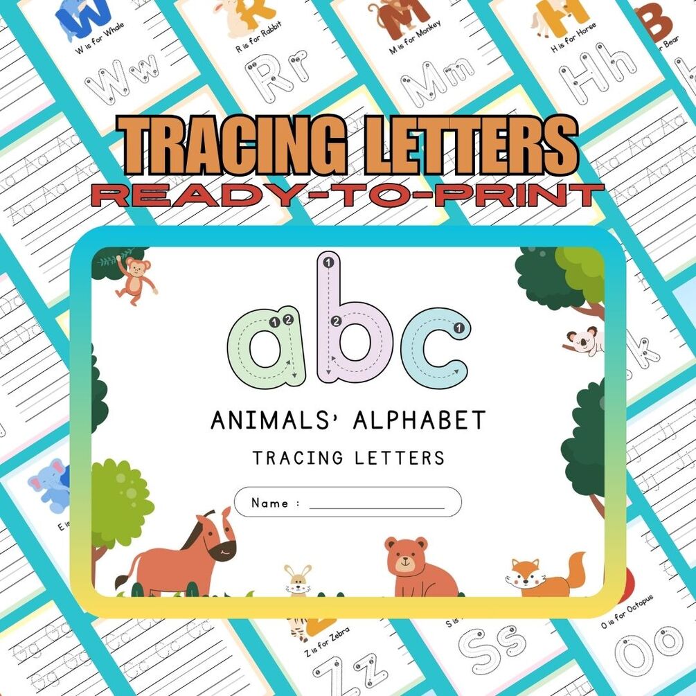 TRACING ACTIVITY SHEETS | ANIMALS' ALPHABET