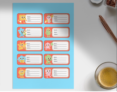 Printable Monster Name Tag Labels – Back-to-School Sticker Template
