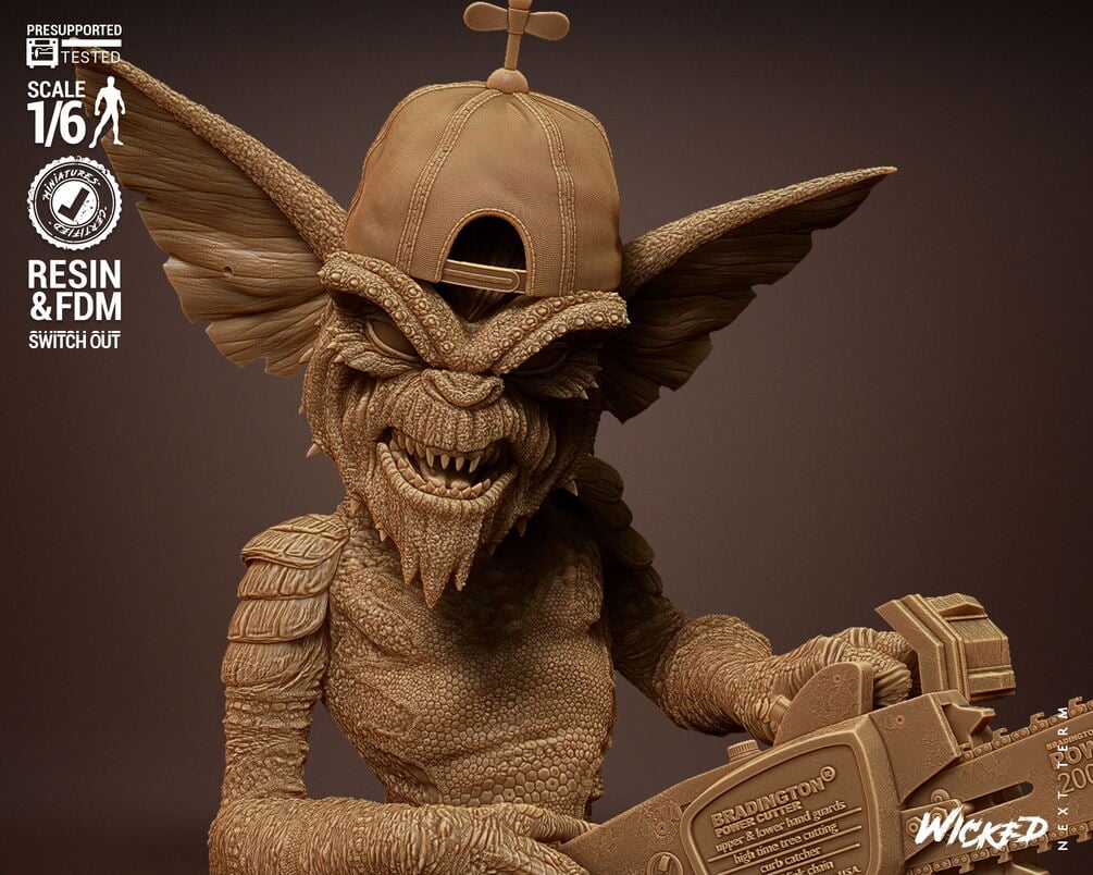 Wicked Movies Gremlins Stripe Sculpture: Tested and ready for 3D printing