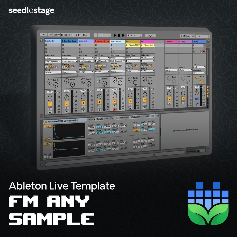 "FM Any Sample" Ableton Set (Ableton SUITE 11.1.1 and Above Req)