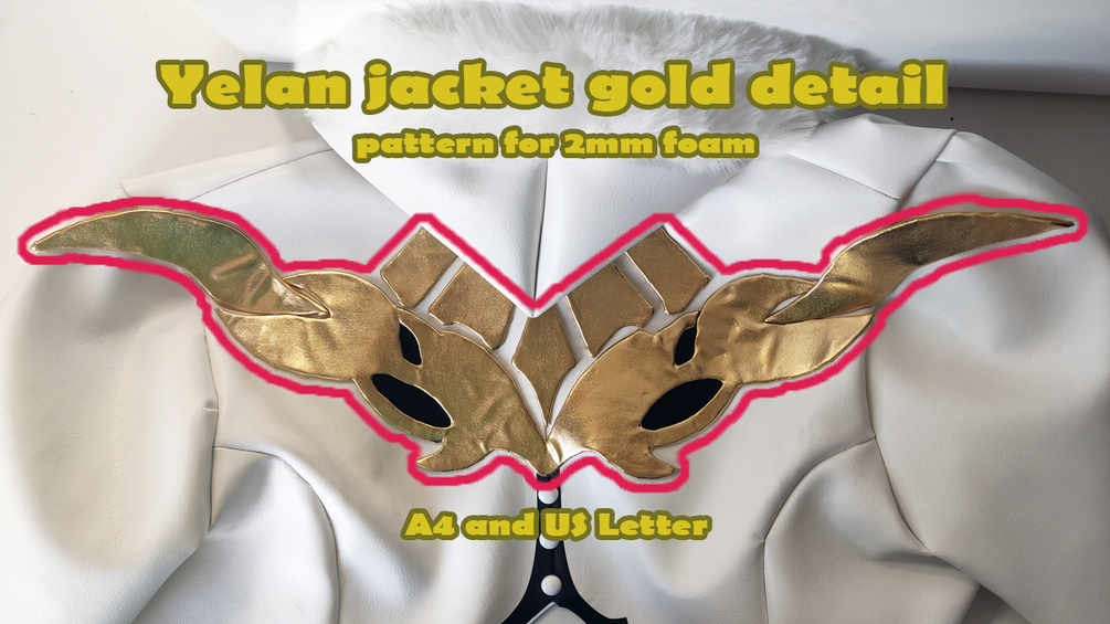 Yelan jacket gold details pattern