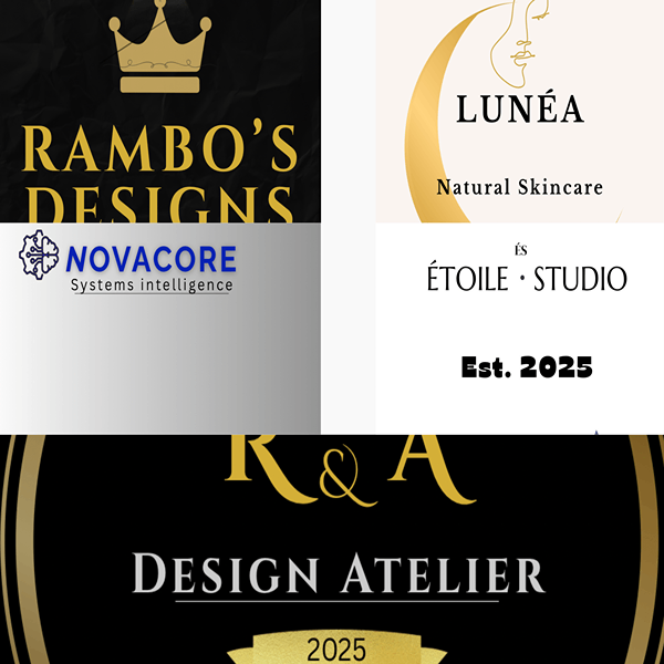 Luxury Canva Logo Bundle – 5 Editable Logos for Fashion, Skincare, Tech ...
