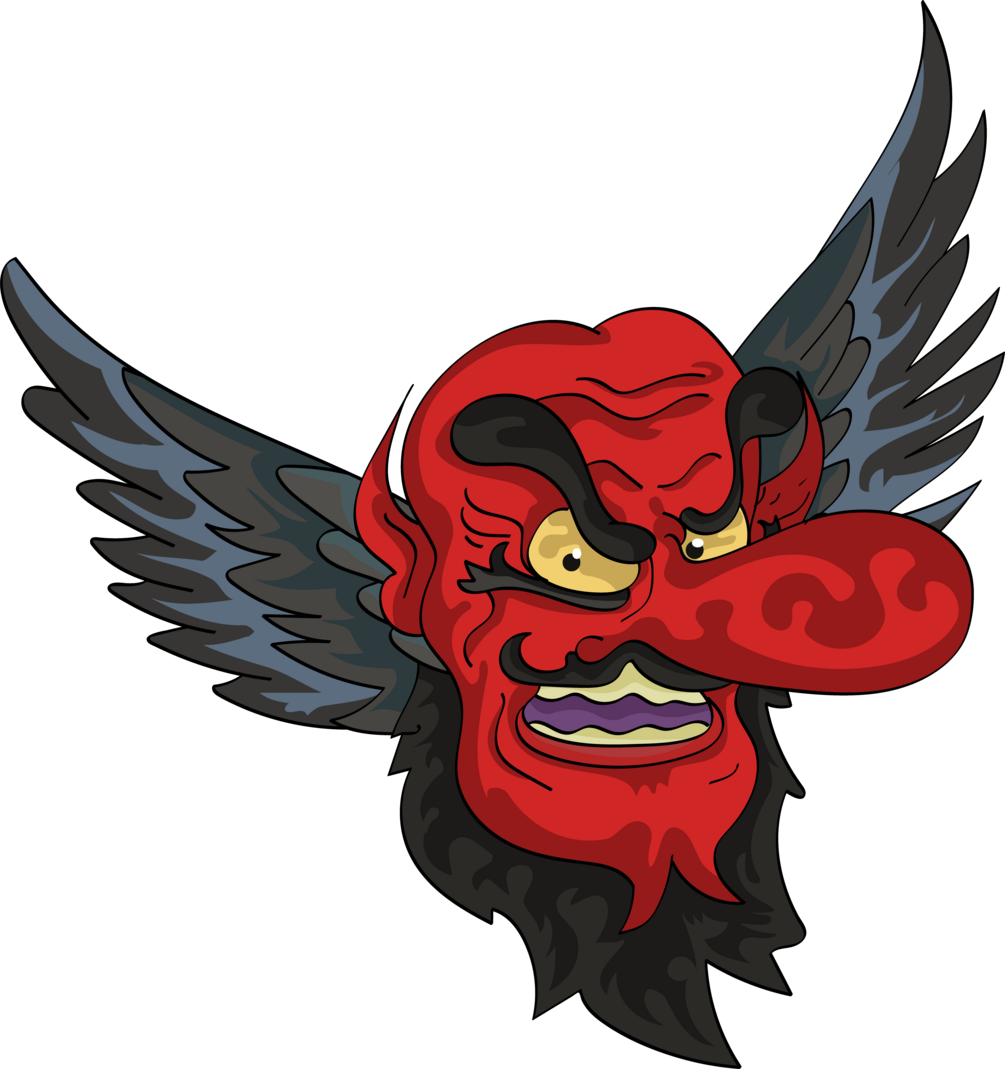 Japanese Western style winged Temple Tengu