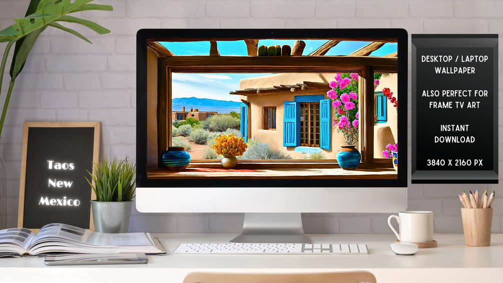 TAOS NEW MEXICO - Desktop/Laptop Wallpaper / Frame TV Art / Zoom Background