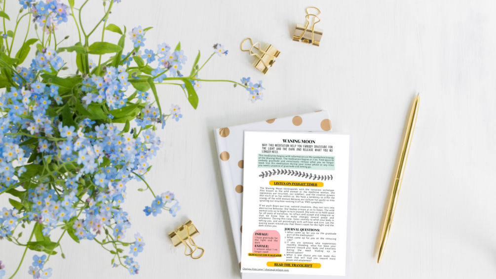 Waning Moon Meditation Worksheet