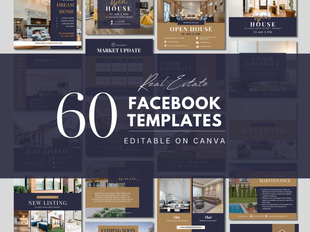 Real Estate Social Facebook templates | Real Estate Social Media Posts