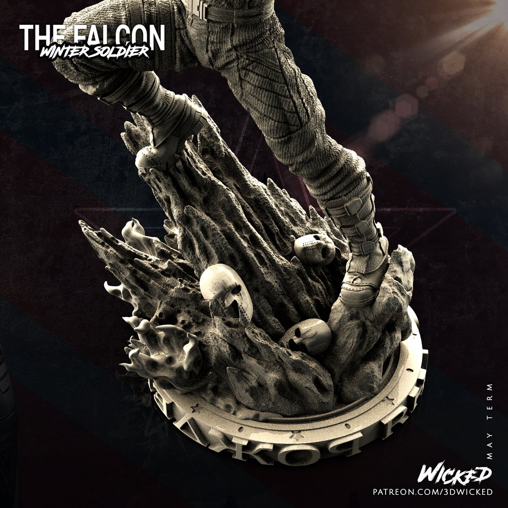 Wicked Marvel Winter Soldier Sculpture: STLs ready for printing