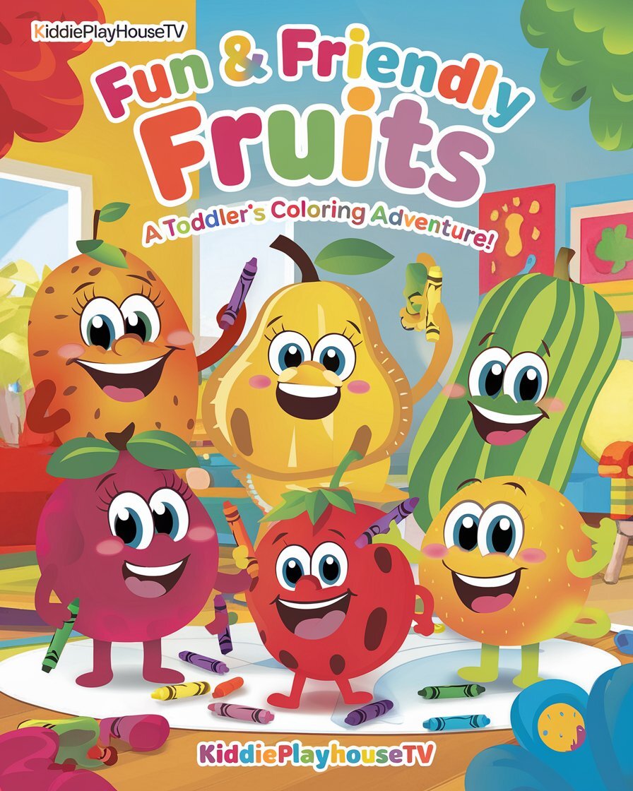 Fun & Friendly Fruits: A Toddler's Coloring Adventure!