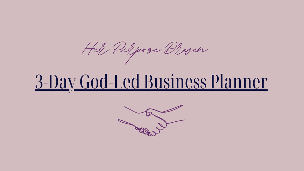 3-Day God-Led Business Planner