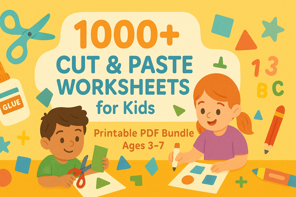 1000+ Cut & Paste Worksheets for Kids – Bright Kid Studio