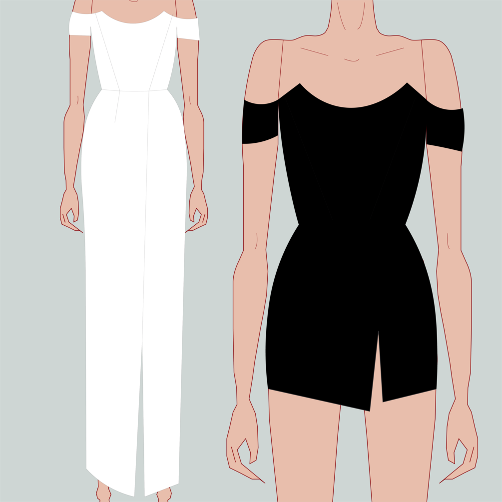 Evening Dress PDF Pattern I Short and Maxi Bodycon Dress I Buy & Print ...