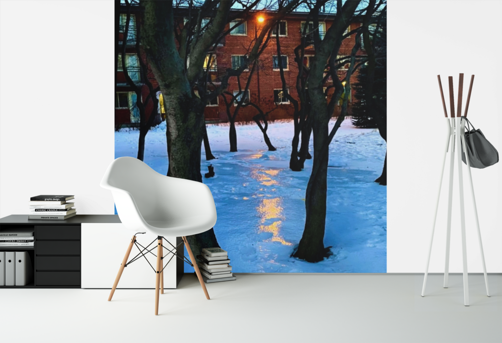 Liminal Icy Trees – Surreal Frozen Forest Print (Mask by Mack Escrow)